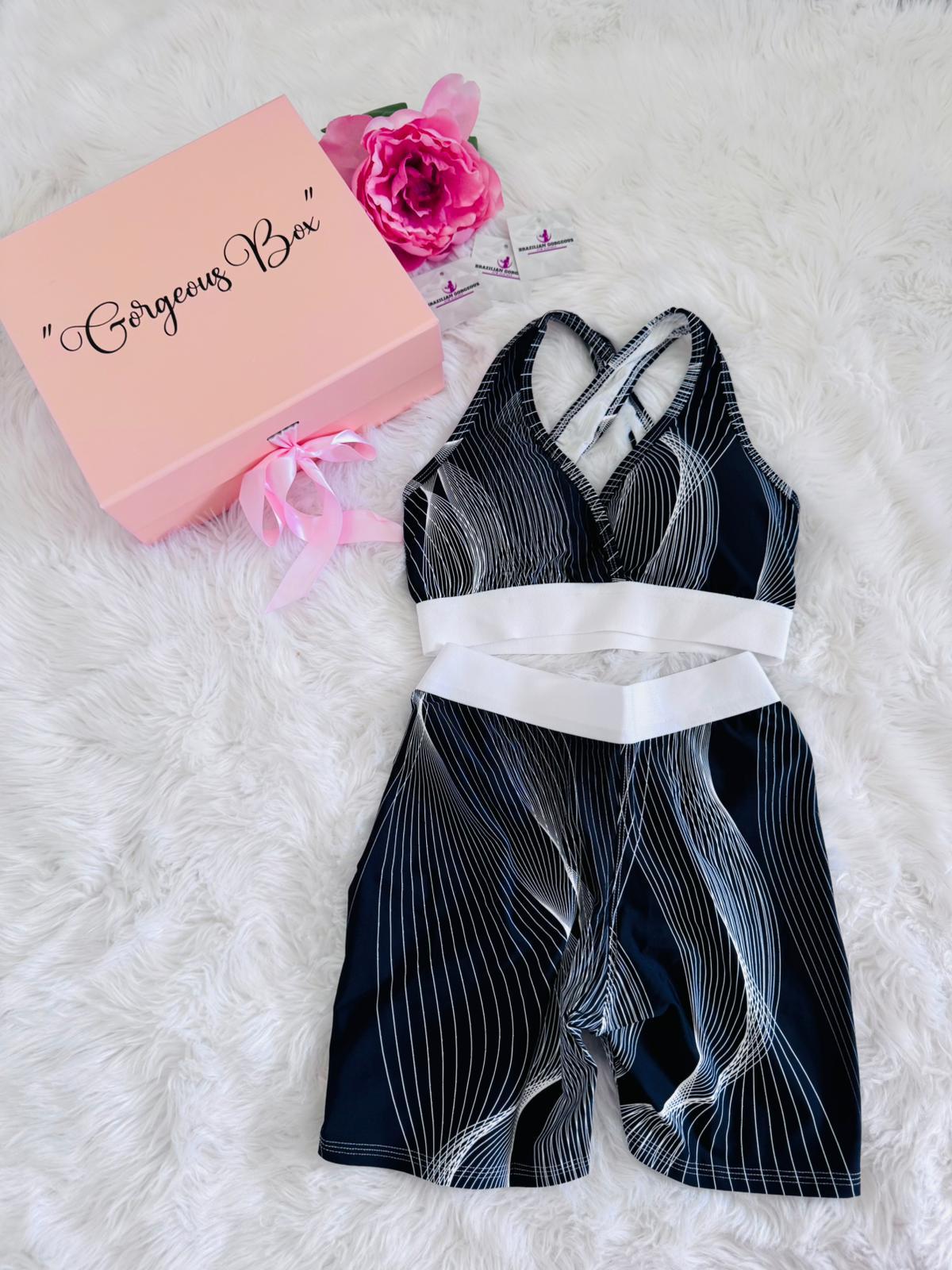 Minimalist Wave Black Workout Set | Brazilian Gorgeous Fitness